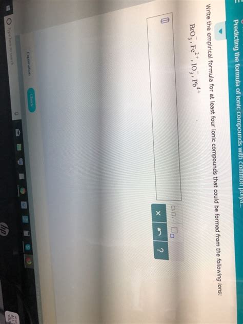 Solved Predicting The Formula Of Ionic Compounds With Common