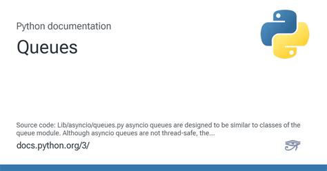 Queues — Python 3150a1 Documentation