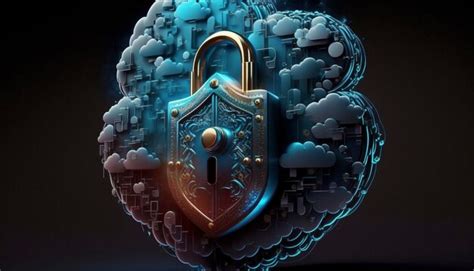 Premium Ai Image Cloud Computing And Cyber Security Data Protective Lockgenerative Ai