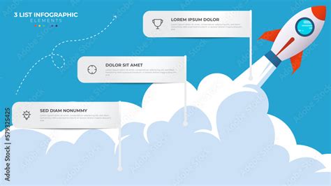 3 list of steps layout diagram with stair level sequence infographic