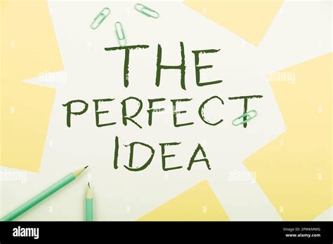 Conceptual Caption The Perfect Idea Business Overview Exceptional Thought Or Suggestion Without