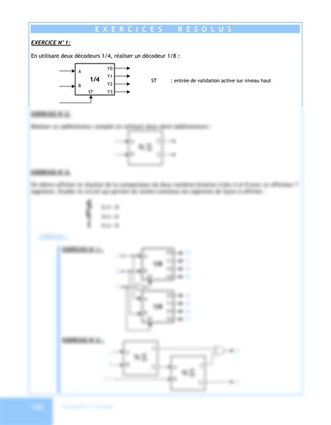 SOLUTION Exercices La Logique Combinatoire Studypool