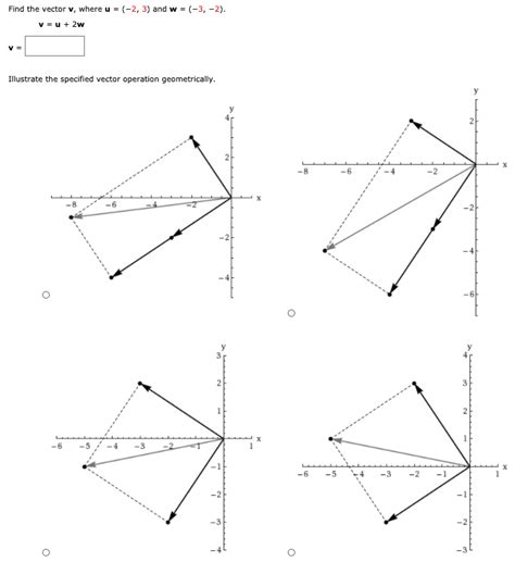 Solved Find The Vector V Where U And W Chegg