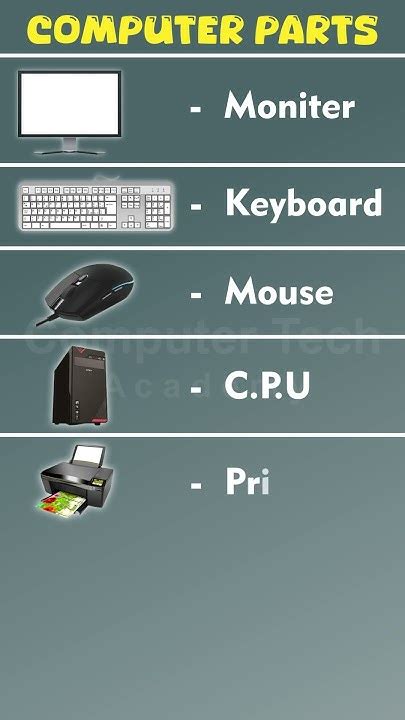 Parts Of Computer Hardware Shorts Mcq Computermcqs Partsofcomputer Computerhardware Youtube