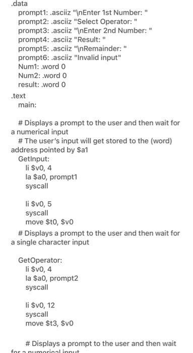 Solved Modify The Calculator From The Previous Lab To Use A
