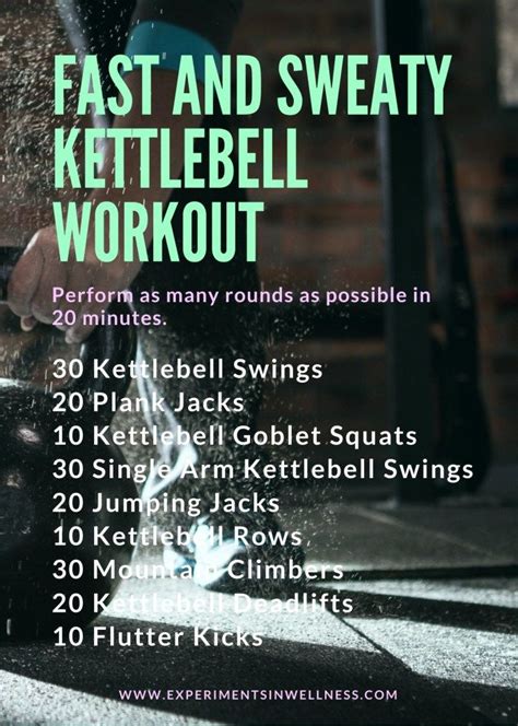Fast And Sweaty Kettlebell Workout All The Essential Kettlebell Exercises Experiments In