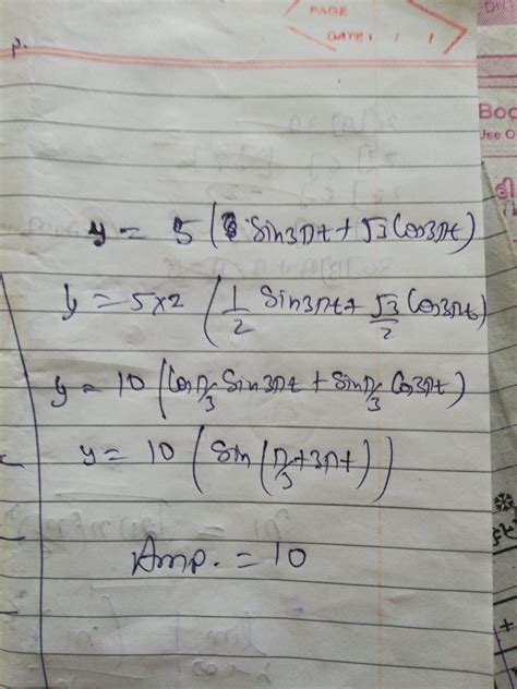 As A Particle Is Executing Shm About Y Along Y Axis Its