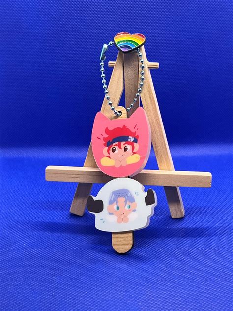 Reki And Langa Dango Keychain Etsy