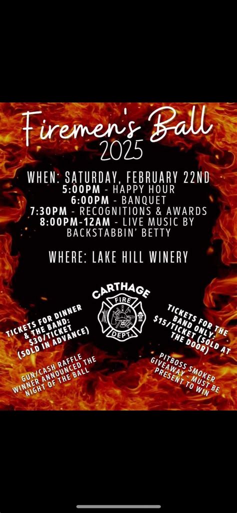 Carthage Firemans Ball 2025 122 S Adams Carthage Il 22 February