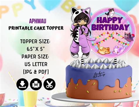 Printable Aphmau Centerpiece Aphmau Birthday Topper Aphmau Etsy Australia