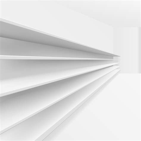Premium Vector 3d White Blank Empty Shelf Front View