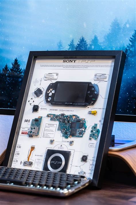 Disassembled Psp 1000 3000 With Frame Disassemble Art Sony
