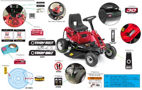 Troy-Bilt TB 30 R (13A721JD066) - Troy-Bilt Rear-Engine Riding Mower ...