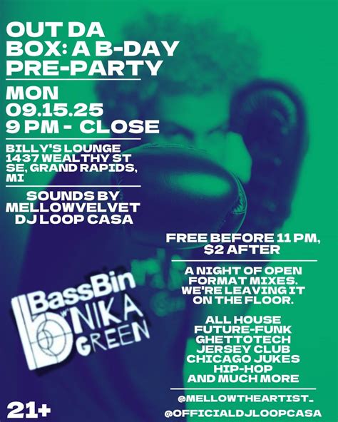 Bassbin 91525 Dj Mellow Velvet B2b Loop Casa 1437 Wealthy St Se Grand Rapids Mi