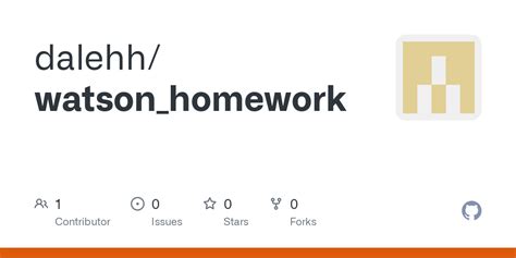 GitHub Dalehh Watson Homework