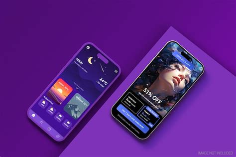 Premium PSD Realistic Iphone Pro Max D Smartphone Screen Mockup Template With Editable