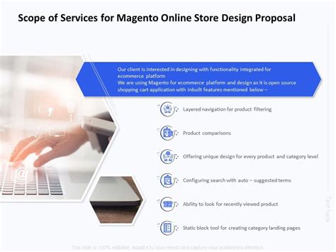 Scope Of Services For Magento Online Store Design Proposal Ppt Templates Presentation Graphics