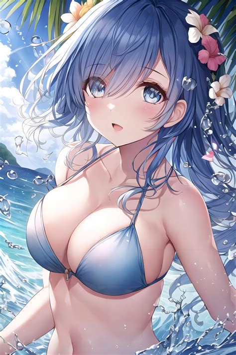 Kaho🇨🇳 On Twitter 蕾姆的假期 Novelai 蕾姆 Reゼロから始める異世界生活 水着 巨乳 ビキニ