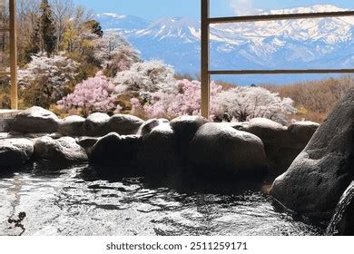 Enjoy Hot Spring While Looking Snowy Stock Photo Shutterstock