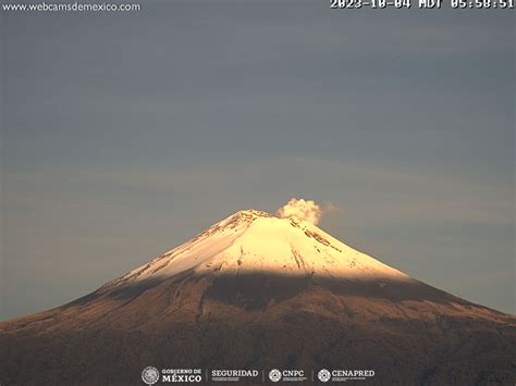 El volcán Popocatépetl emite 87 exhalaciones en las últimas 24 horas