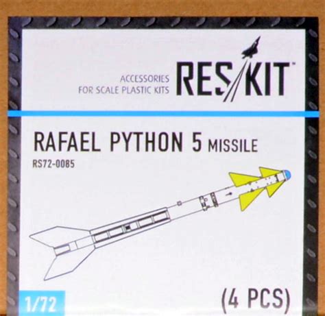 Modelimex Online Shop 1 72 Rafael Python 5 Missile 4 Pcs Your