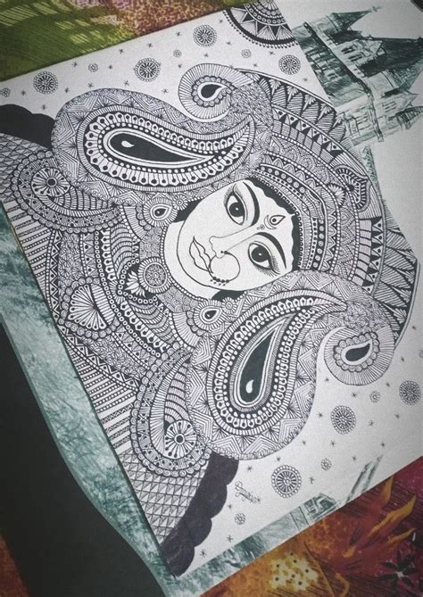 Maa Durga Drawing