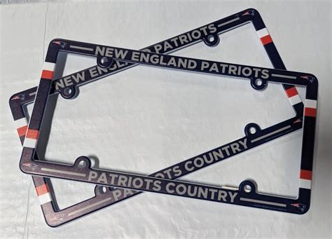 New England Patriots Lot Of 2 Car Truck License Plate Frames New Thin