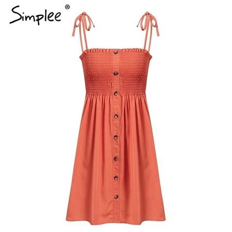 Casual Spaghetti Strap Short Women Dress Mini Dresses Summer Summer