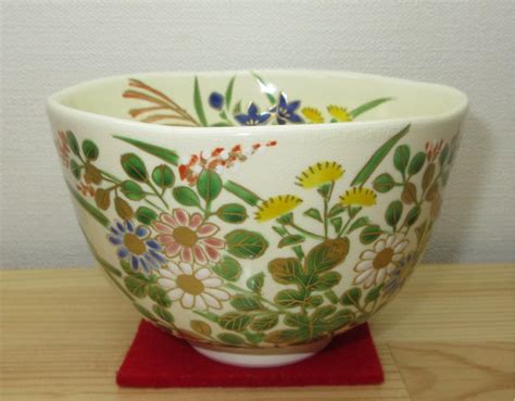 送料込【逢絢亭・新品】茶道具 茶碗 京焼 仁清 秋草の図 壱休窯 共箱入り メルカリ