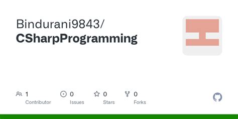 Github Bindurani9843csharpprogramming