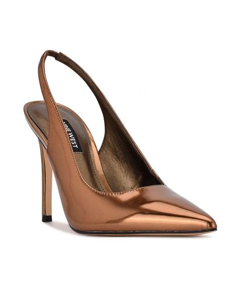 Nine West Womens Feather Pointy Toe Slingback Dress Pumps And Reviews
