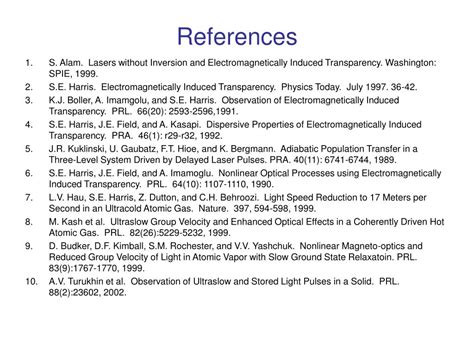 Ppt Electromagnetically Induced Transparency And Slow Light Powerpoint Presentation Id697335
