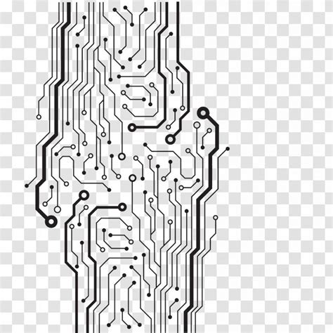 Printed Circuit Board Electronic Integrated Symmetry Chip Lines Transparent PNG