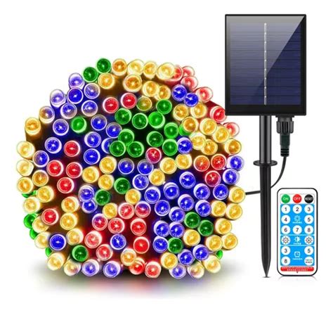 Luces Navideñas Multicolor Leds Con Panel Solar Cuotas sin interés