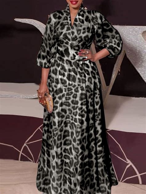 Bohemian Long Maxi Dress Vintage Printed Dress Autumn Long Sleeve Party