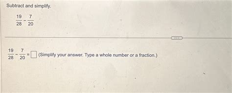 solved subtract and simplify 1928 7201928 720 simplify