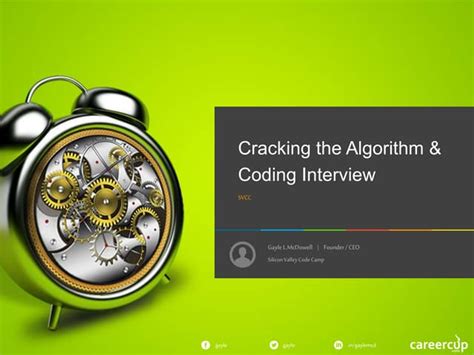 Cracking The Algorithm And Coding Interview Pptx