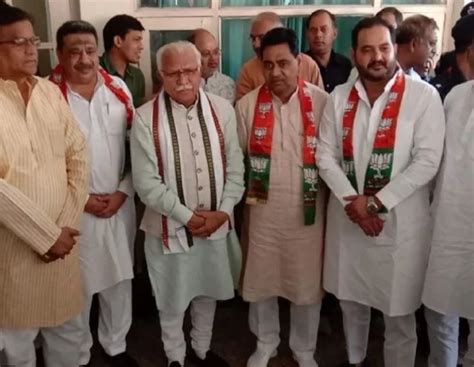Haryana Elections Congress Mlas And Inld Leader Join Bjp Cm Manohar