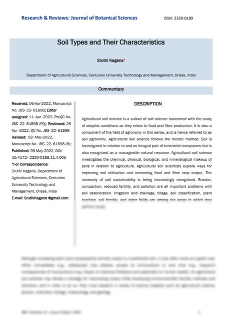 SOLUTION Soil Types And Their Characteristics Studypool