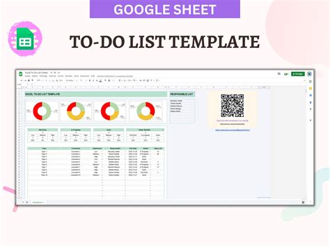 To Do List Google Sheet Template To Do List Tracker Editable Sheet Planner Etsy