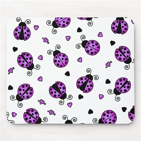 Love Bugs Purple Ladybugs Mouse Pad Zazzle Purple Ladybugs Love Bugs Ladybug