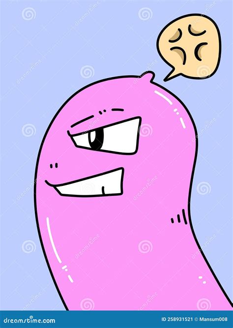 Color Of Cute Condom Cartoon Stock Illustration Illustration Of Face