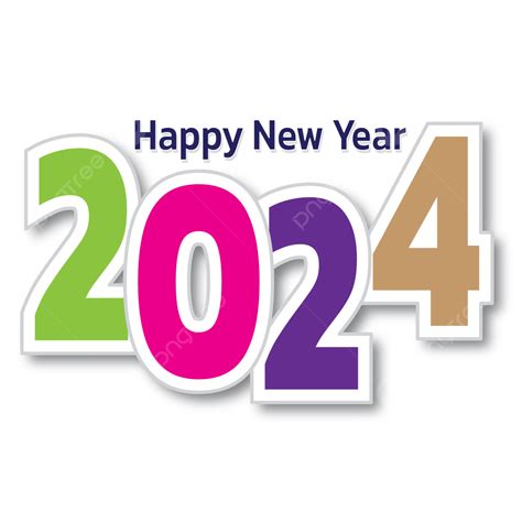 Feliz Ano Novo 2024 Vetor Png Feliz Ano Novo 2024 Dia Da Felicidade