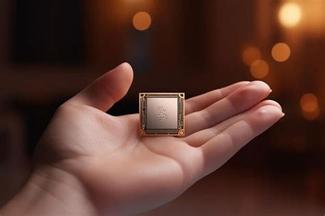 Close Up Of Professional Scientist Holding A Modern Microprocessor Chip