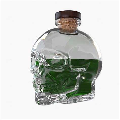Crystal Skull Bottle 3d Model Turbosquid 1988476