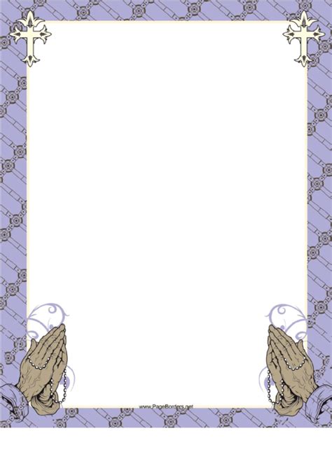 Purple Prayer Border Printable Pdf Download