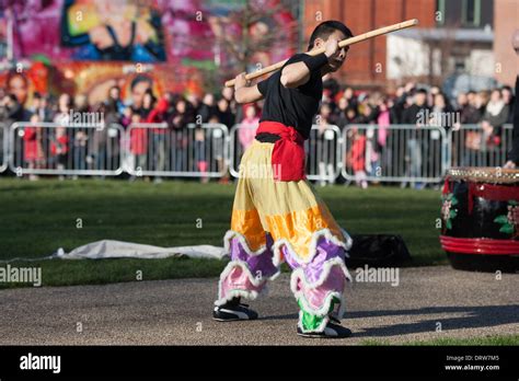 Liverpool Uk 2nd Feb 2014 A Member Of Liverpool Hung Gar Kung Fu