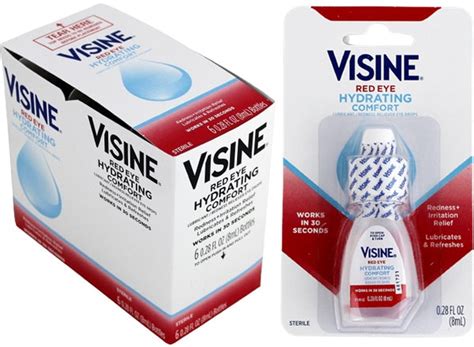 Visine Red Eye Hydrating Comfort Eye Drops 6pk 4 Aces Wholesale