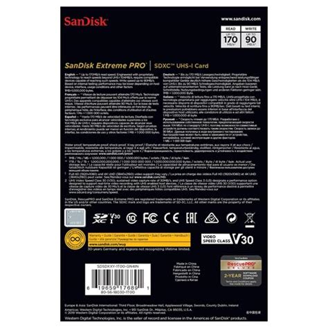 کارت حافظه سندیسک مدل SanDisk 1TB Extreme Pro 170MB/s SDXC UHS-I U3 ️ ...
