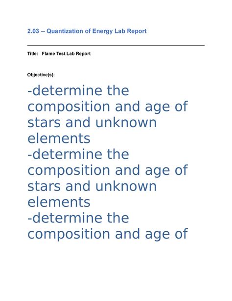 203 Quantization Of Energy Homework Assignment 2 Quantization Of